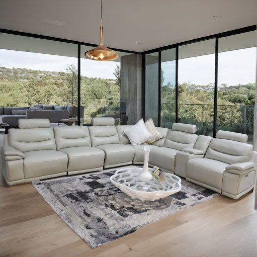 Belmont Corner Full Leather Lounge Suite – Essops Home