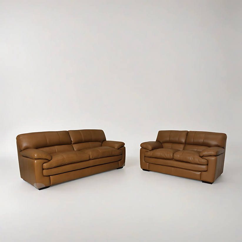 Vanco Full Leather Sofa Set – Essops Home