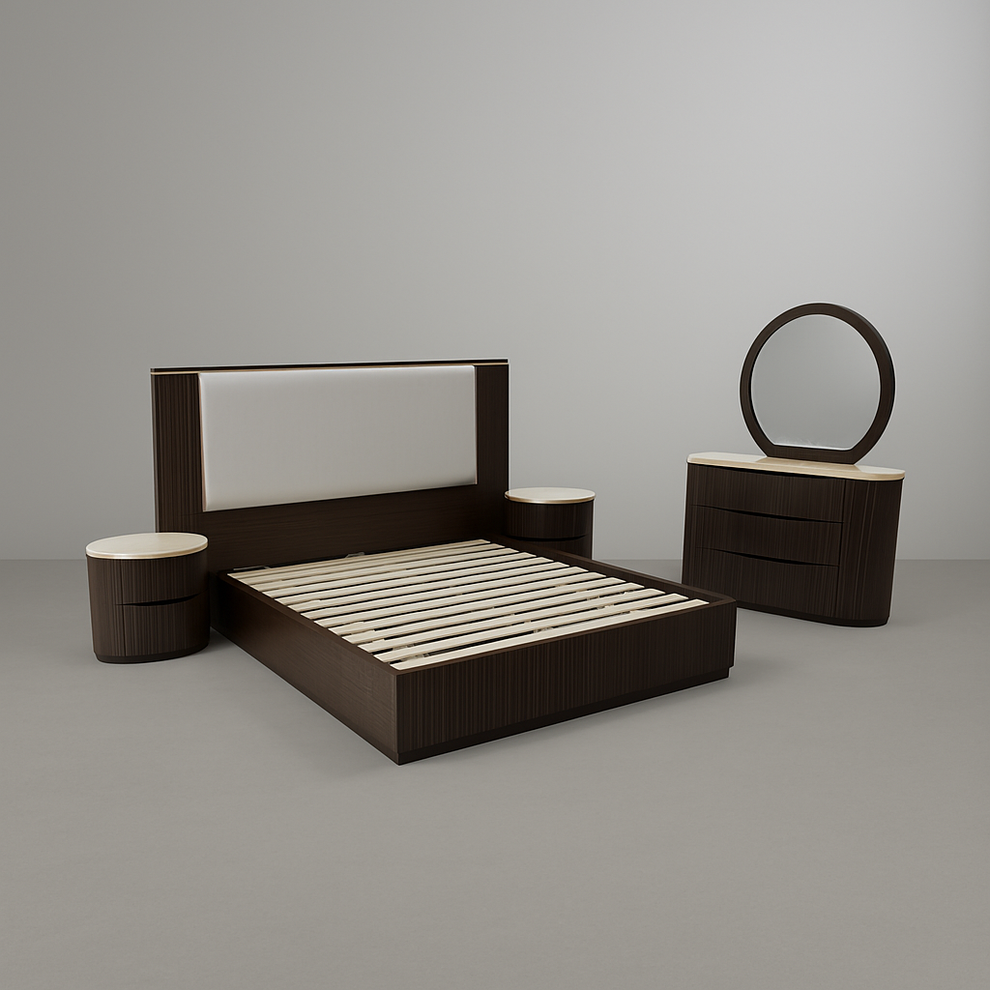 Ozzo Queen Extra Length Bedroom With Dresser And Mirror – Essops Home